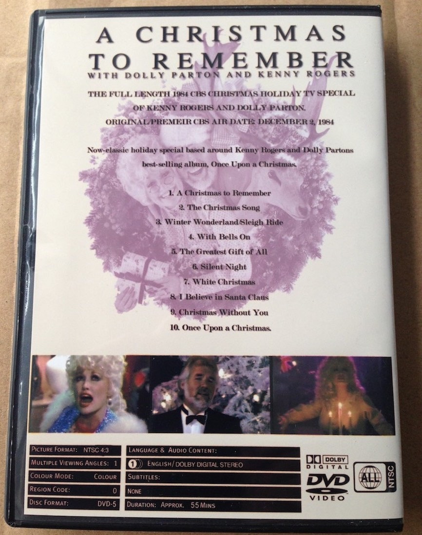Kenny Rogers & Dolly Parton A Christmas to Remember DVD - Etsy