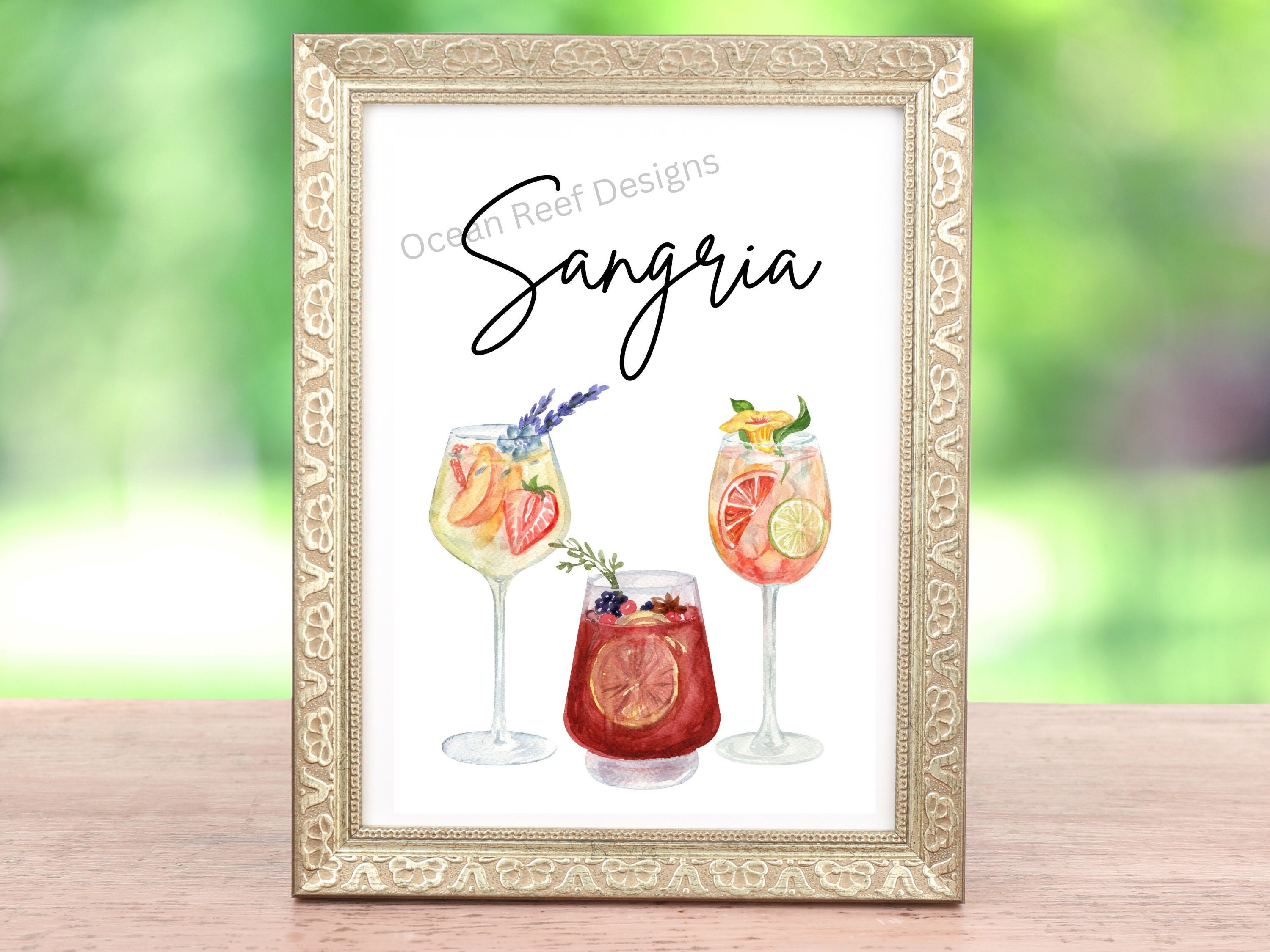 Sangria Bar Sign: Elegant Party Decor (canva - Digital Download) - Etsy