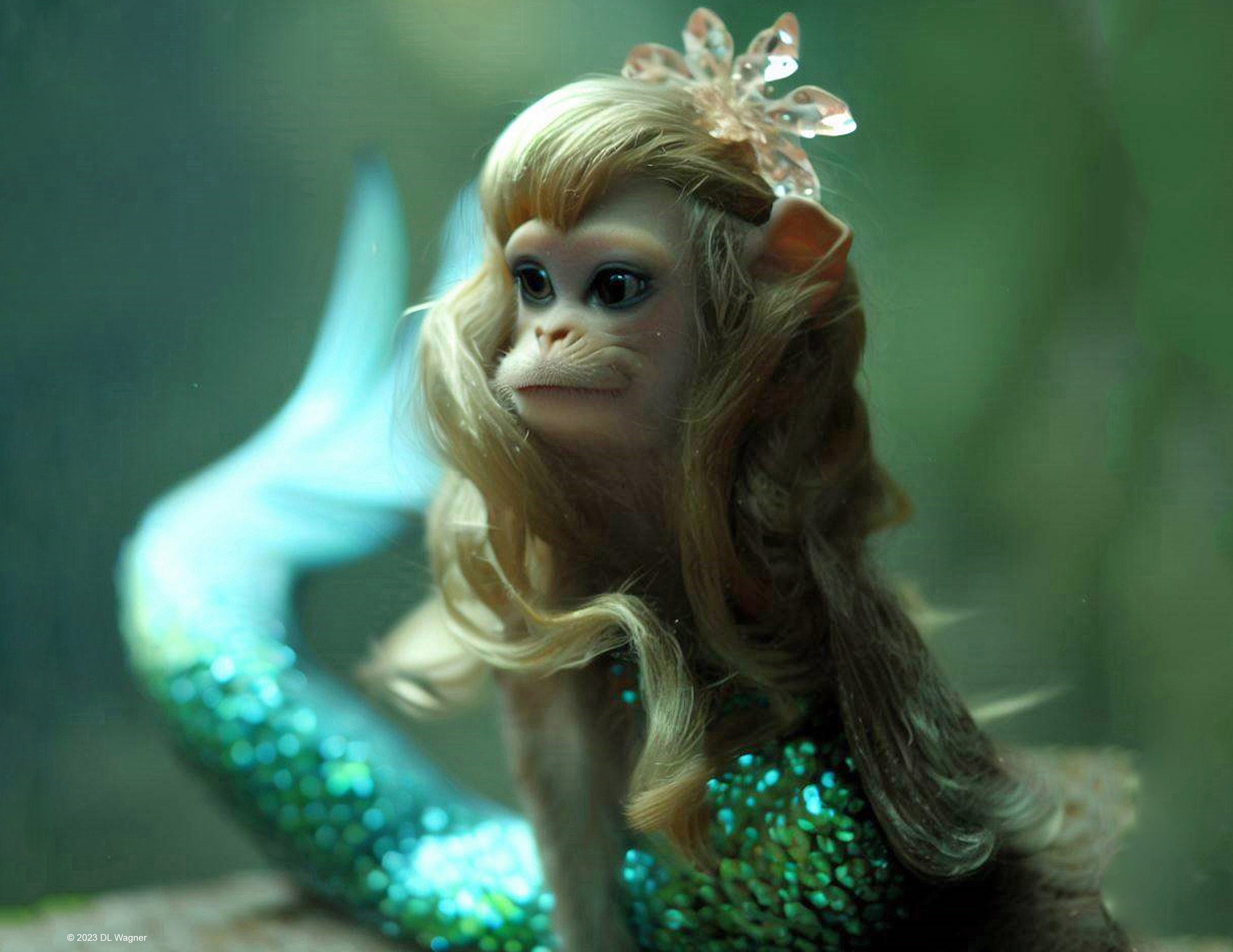 MONKEY MERMAIDS Printable 16-month Calendarseptember 1, 2023, Through ...