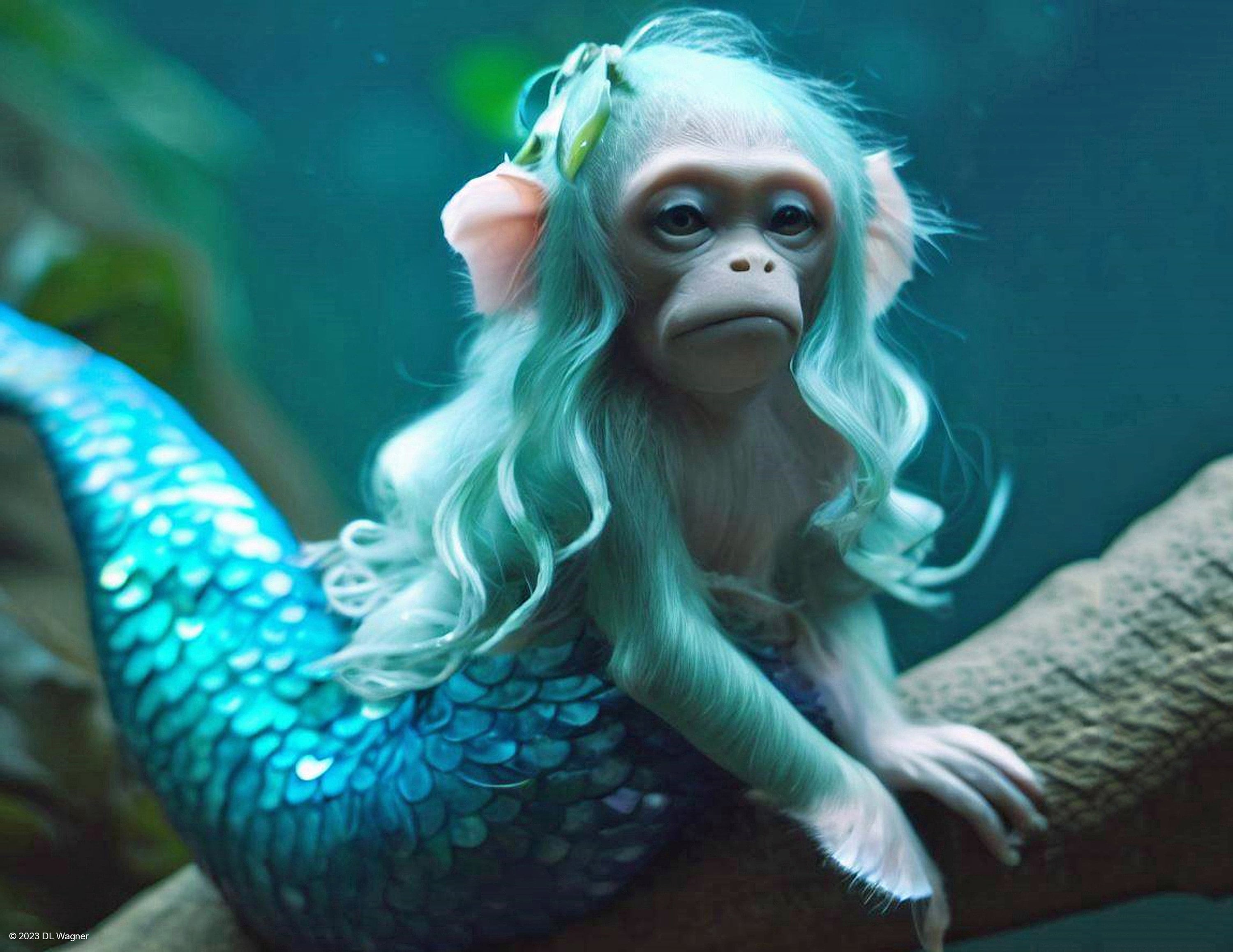 MONKEY MERMAIDS Printable 16-month Calendarseptember 1, 2023, Through ...