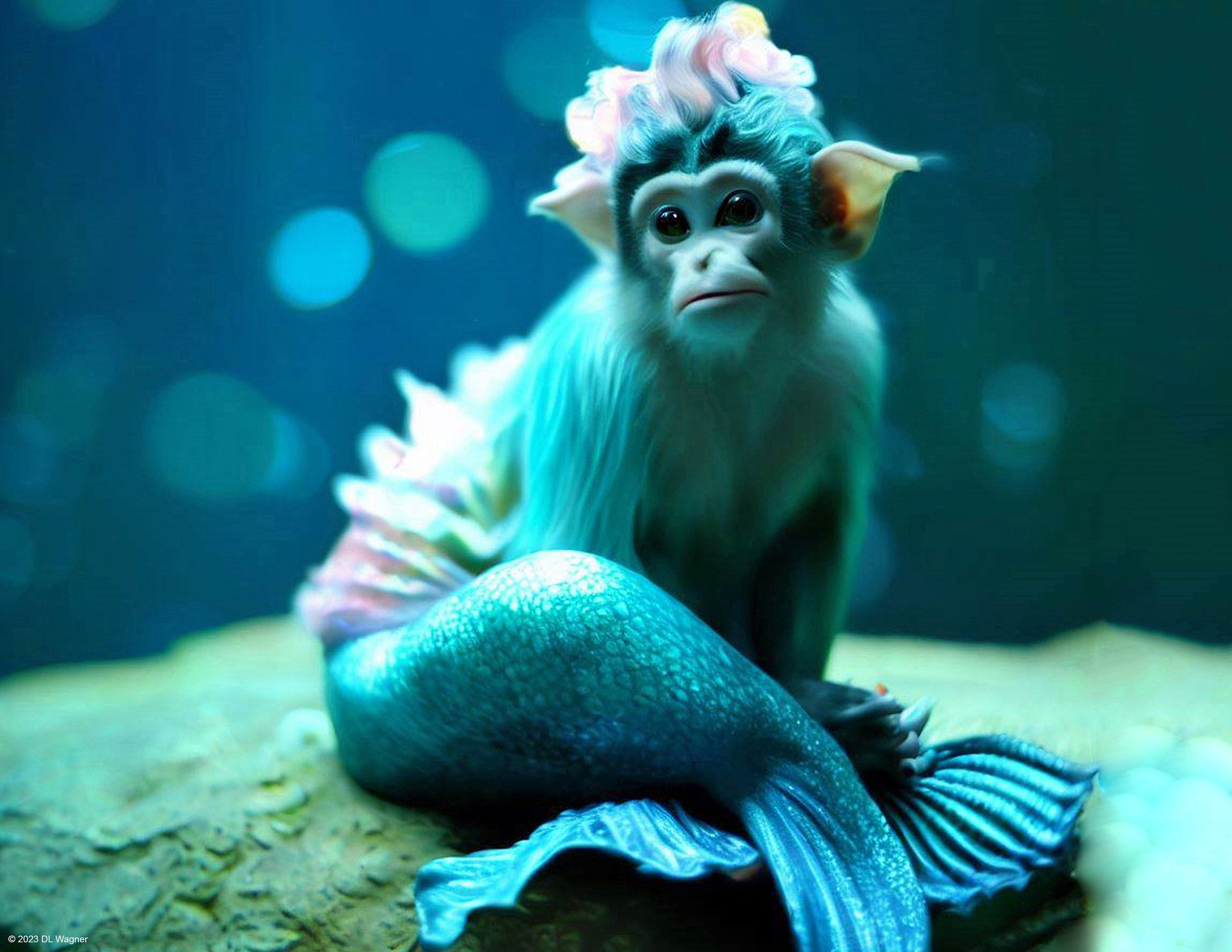 MONKEY MERMAIDS Printable 16-month Calendarseptember 1, 2023, Through ...