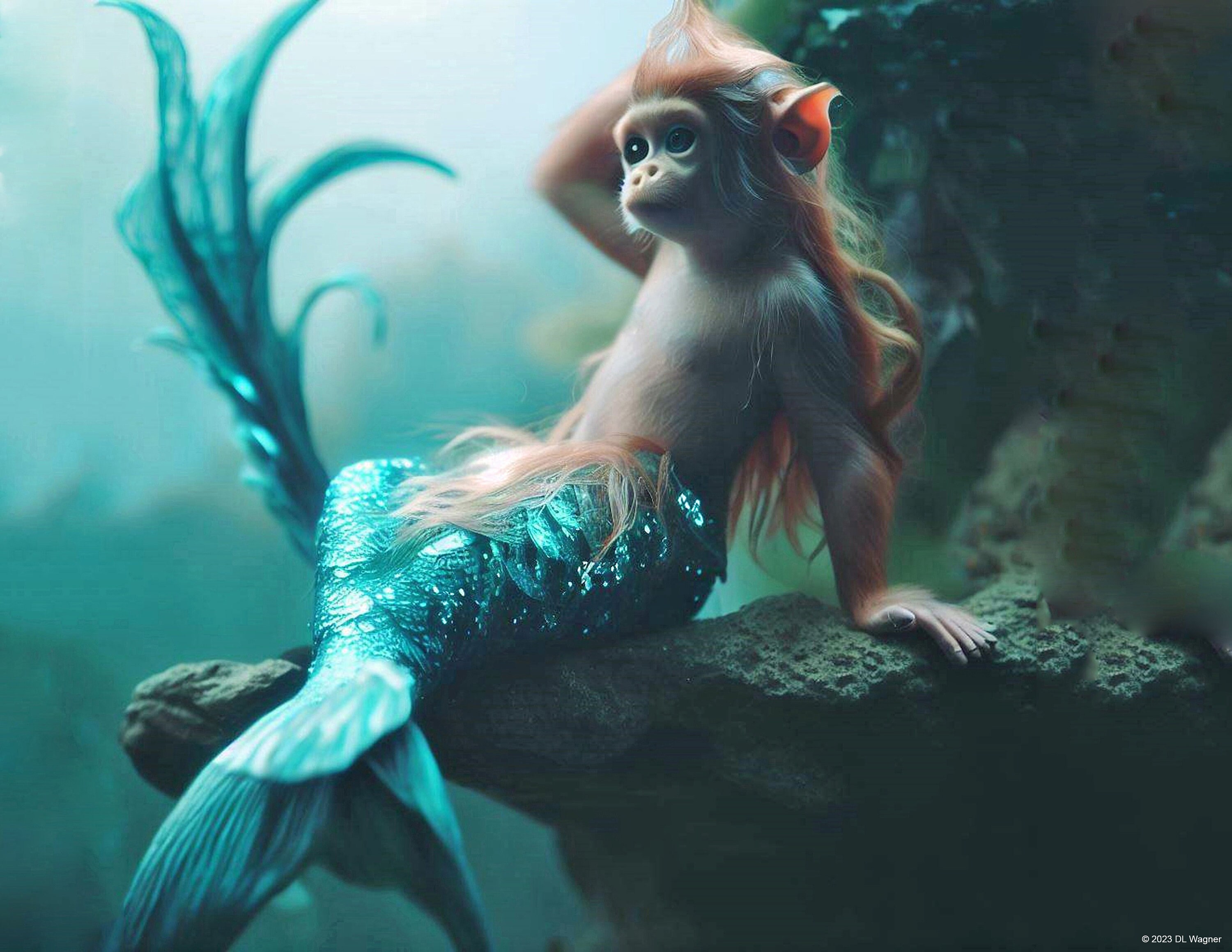 MONKEY MERMAIDS Printable 16-month Calendarseptember 1, 2023, Through ...