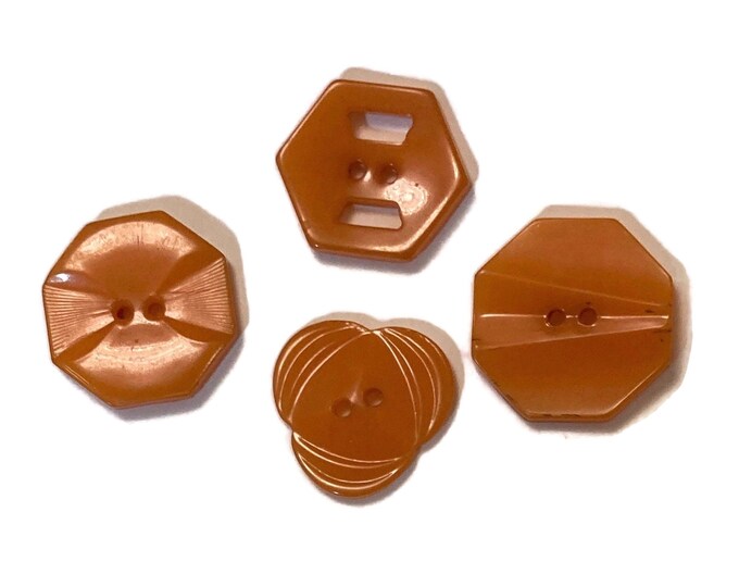 Vintage Orange Bakelite Novelty Buttons - Etsy