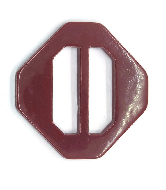 Octagonal Art Deco Bakelite Vintage Buckle - Scarf or… - Gem