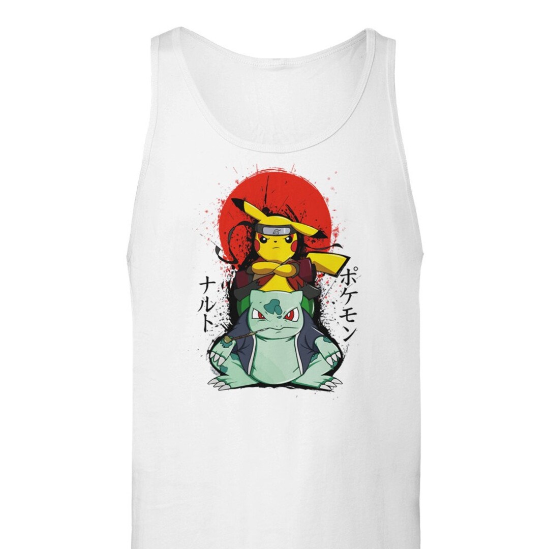 Pikachu and Bulbasaur in Naruto Garb Unisex Tank Top - Etsy