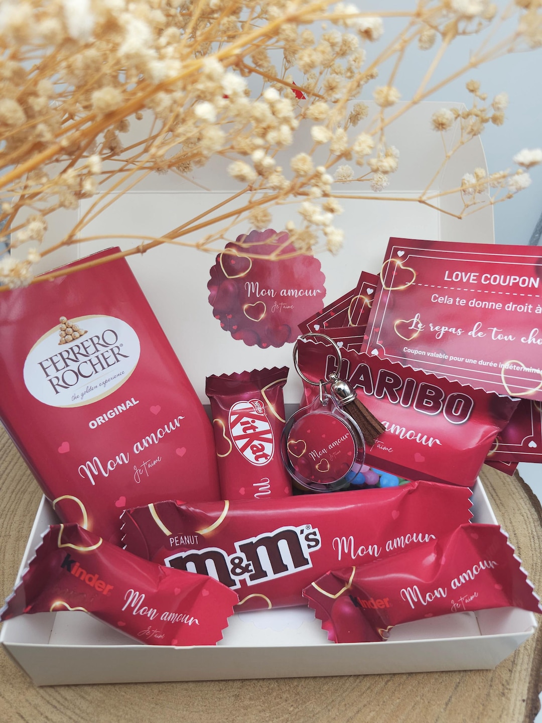 Caja gourmet personalizada de San Valentín, caja de regalo para ofrecer ...