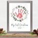 Printable Handprint Art My First Christmas Christmas Wreath Instant ...