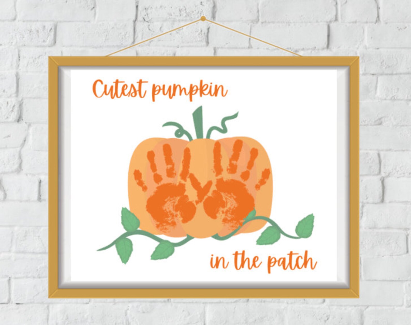 Printable Handprint Art | Cutest Pumpkin in the Patch | Instant Digital ...