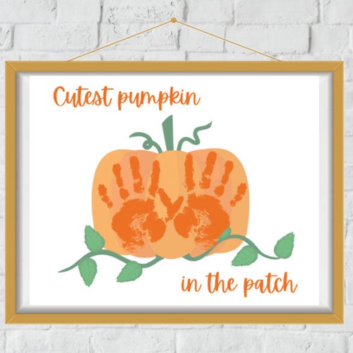 Printable Handprint Art Cutest Pumpkin in the Patch - Etsy