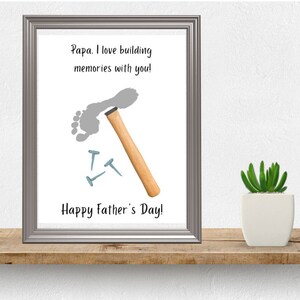 Printable Handprint Art | Papa, I Love Building Memories With You ...