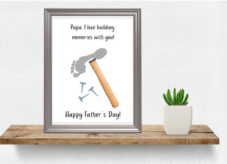 Printable Handprint Art | Papa, I Love Building Memories With You ...