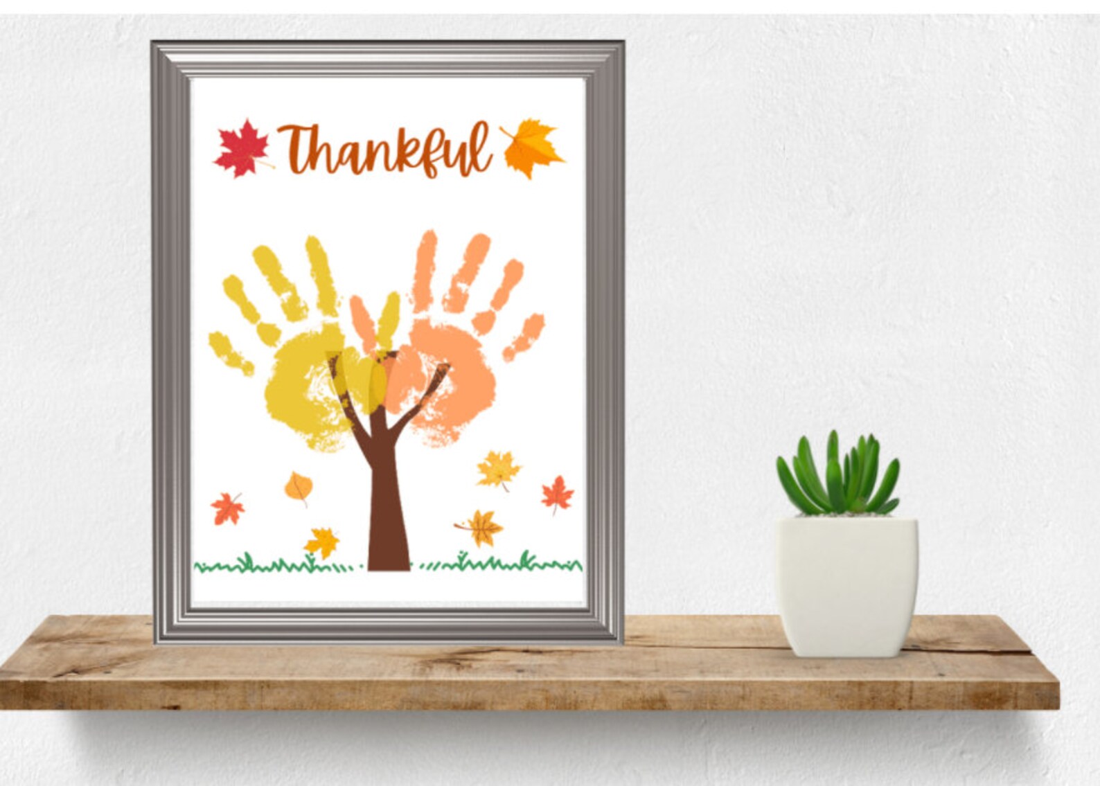 Printable Handprint Art Thankful Instant Digital Download - Etsy