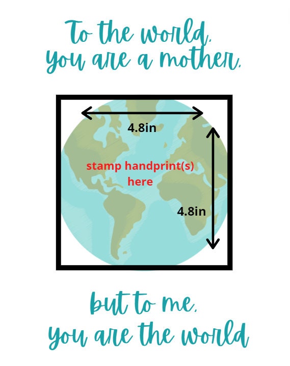 Printable Handprint Art for Mom | to the World You Are A Mother, but to ...