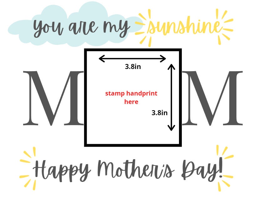 Printable Handprint Art for Mother's Day | You Are My Sunshine Mom ...