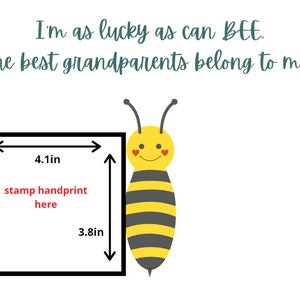 Grandparents Handprint Art | Lucky Bee Keepsake Gift (digital Download ...