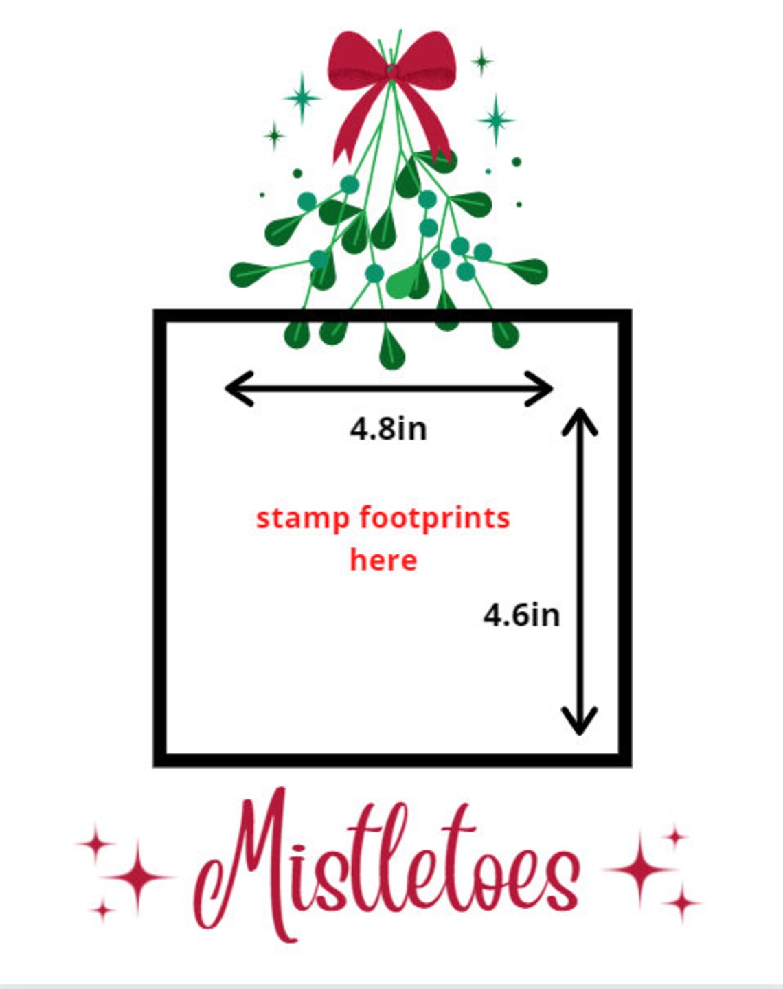 Printable Handprint/footprint Art Mistletoes Christmas Craft Instant ...