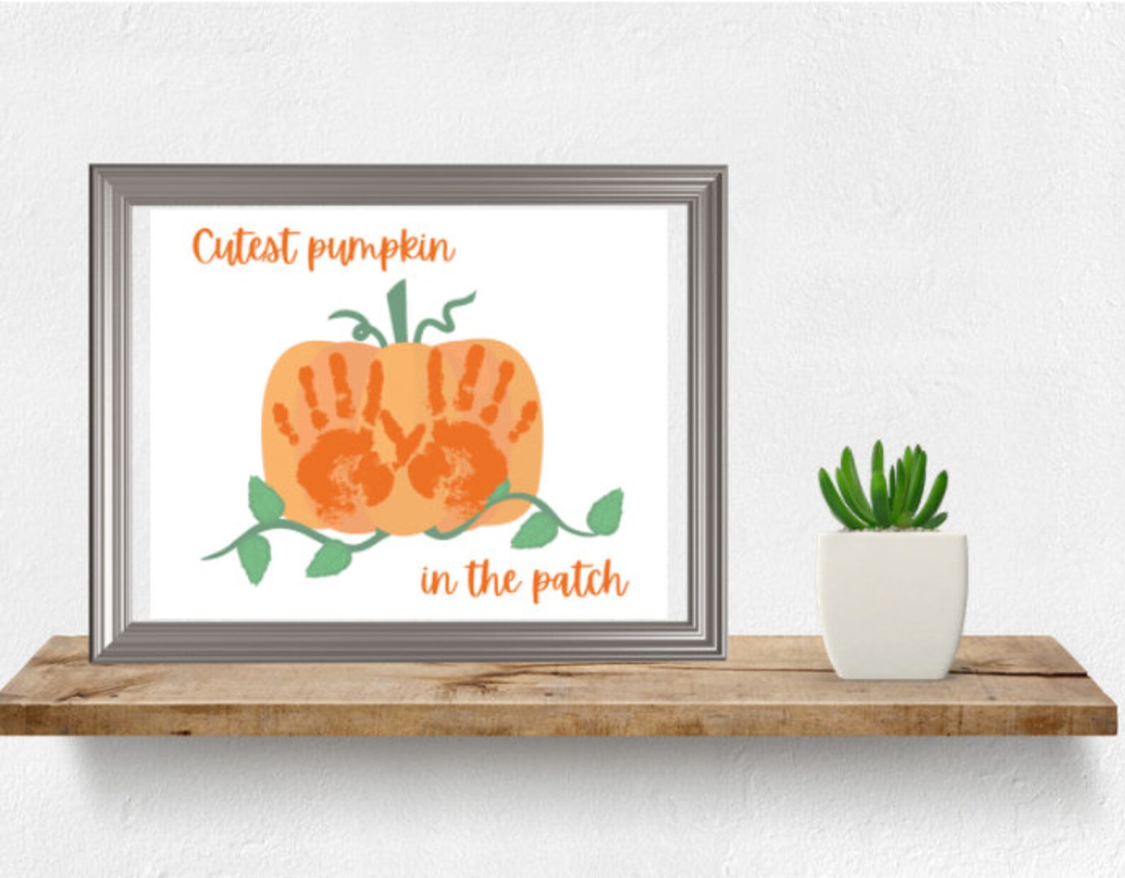 Printable Handprint Art | Cutest Pumpkin in the Patch | Instant Digital ...