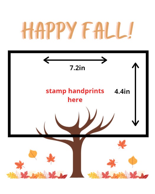 Printable Handprint Art | Happy Fall | Instant Digital Download - Etsy