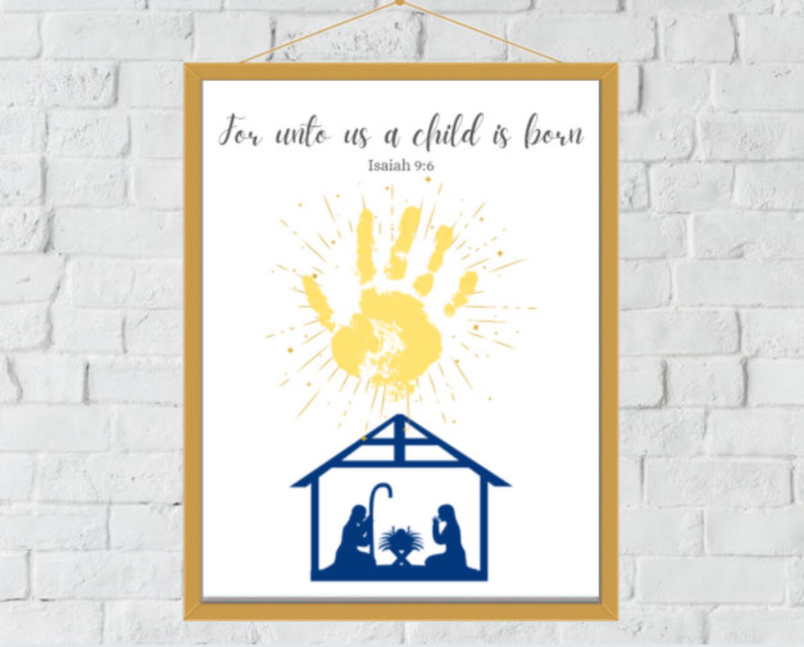 Printable Handprint Art | for Unto Us A Child is Born| Isaiah 9:6 ...