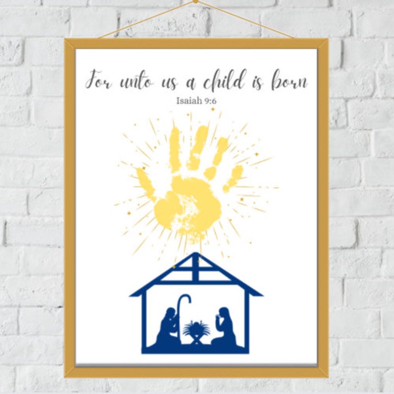 Christmas Handprint Art - Etsy