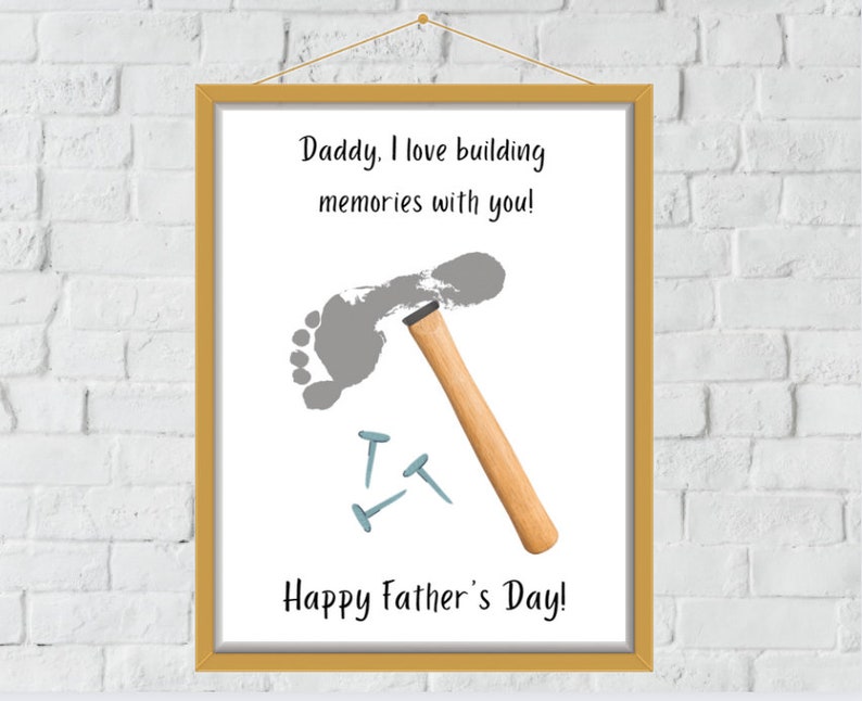 Printable Handprint Art | Daddy, I Love Building Memories With You ...