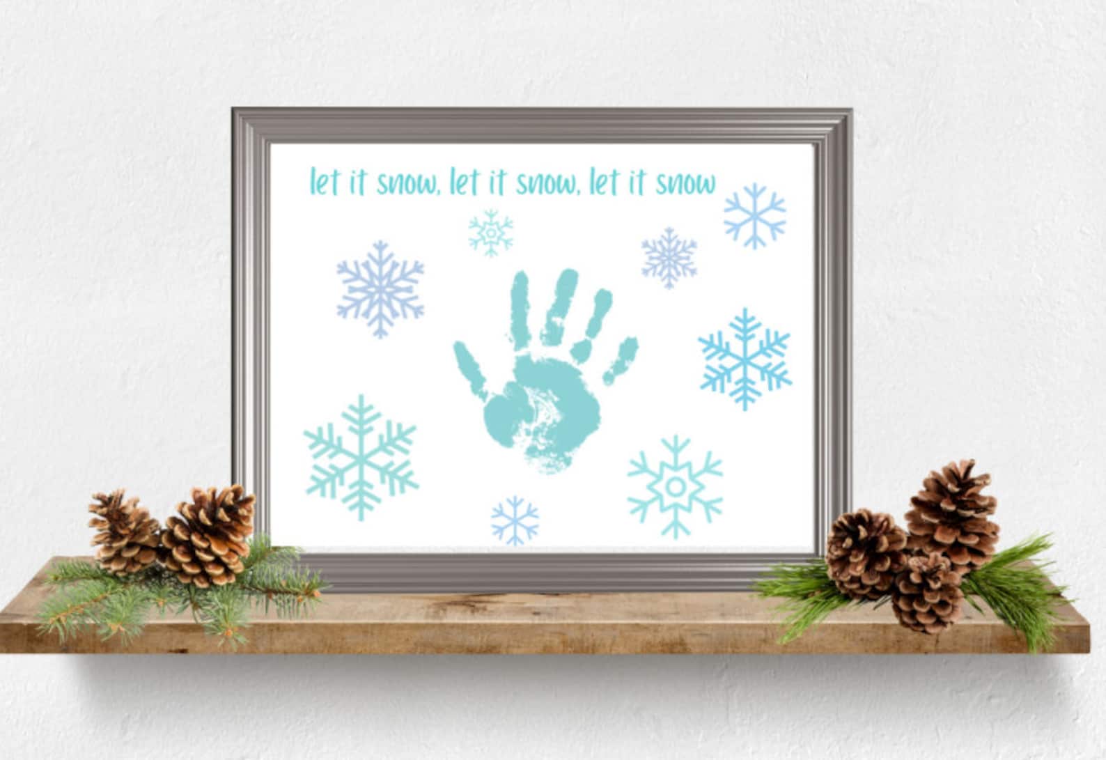 Printable Handprint Art | Let It Snow | Snowflakes Craft | Instant ...