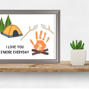 Printable Handprint Art | I Love You S'more Everyday | Instant Digital ...