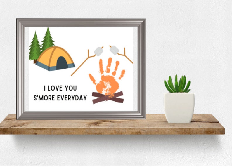 Printable Handprint Art | I Love You S'more Everyday | Instant Digital ...