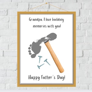 Printable Handprint Art | Grandpa, I Love Building Memories With You ...