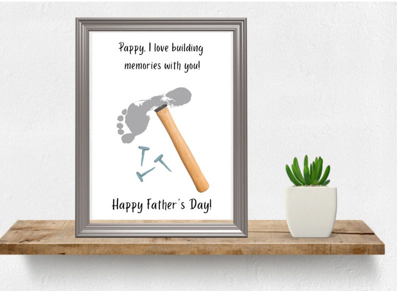 Printable Handprint Art | Pappy, I Love Building Memories With You ...