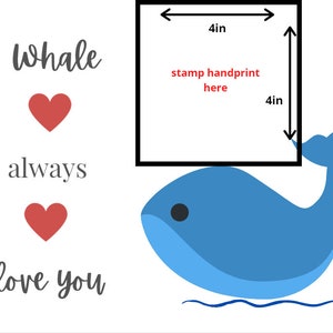 Printable Handprint Art | I Whale Always Love You | Instant Digital ...