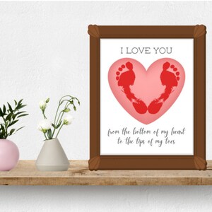 Printable Handprint Art | Valentine's Day Bundle | Instant Digital ...