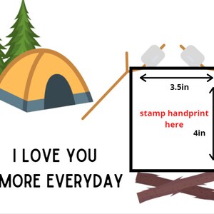 Printable Handprint Art | I Love You S'more Everyday | Instant Digital ...