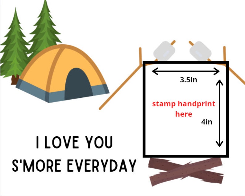Printable Handprint Art | I Love You S'more Everyday | Instant Digital ...
