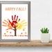 Printable Handprint Art | Happy Fall | Instant Digital Download - Etsy