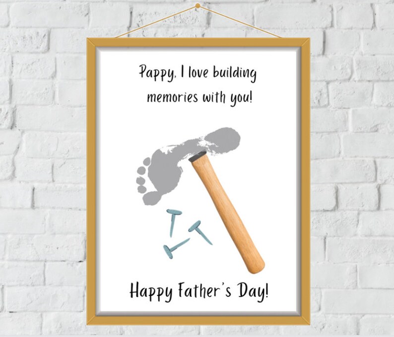 Printable Handprint Art | Pappy, I Love Building Memories With You ...