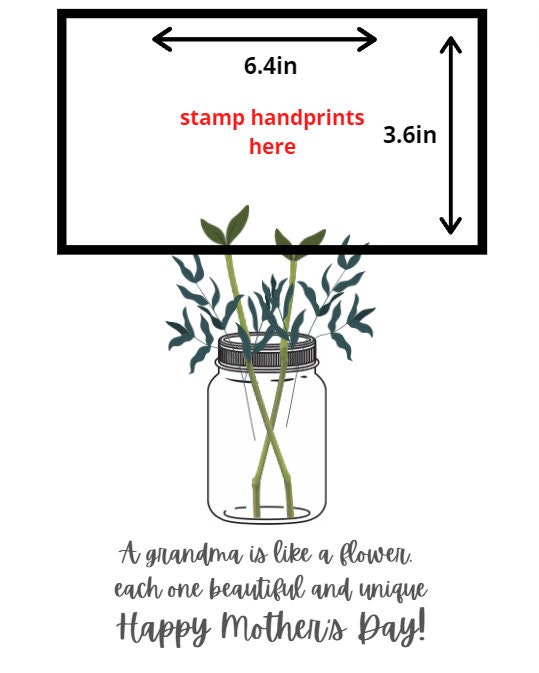 Printable Handprint Art for Mother's Day | A Grandma is Like A Flower ...