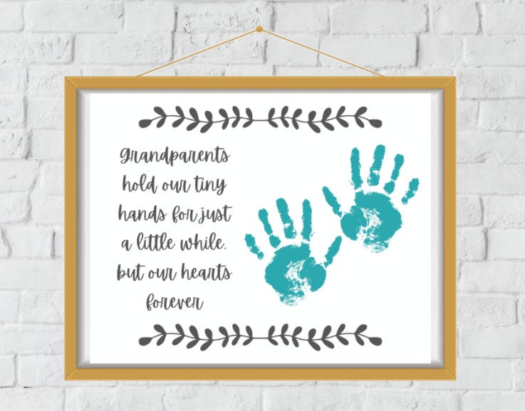Printable Handprint Art for Grandparent | Grandparents Hold Our Tiny ...