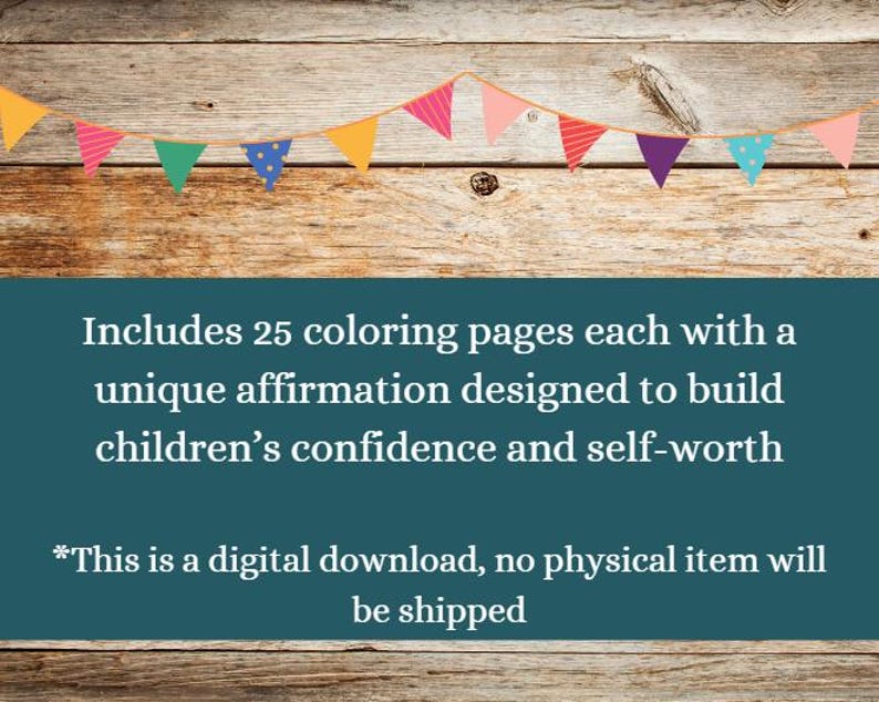 Positive Affirmations Coloring Pages for Kids - Etsy