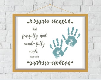 I Am Fearfully and Wonderfully Made, Handprint Craft for Kids, Psalm ...