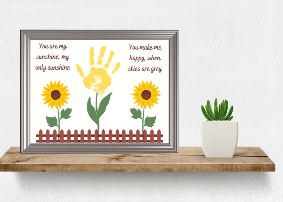 Printable Handprint Art You Are My Sunshine, My Only Sunshine Instant ...