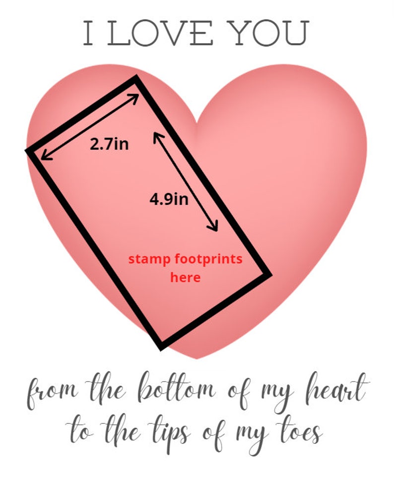 Printable Handprint Art | I Love You From the Bottom of My Heart ...