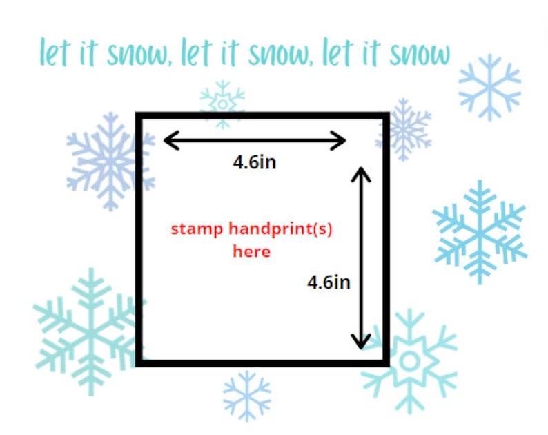 Printable Handprint Art | Let It Snow | Snowflakes Craft | Instant ...