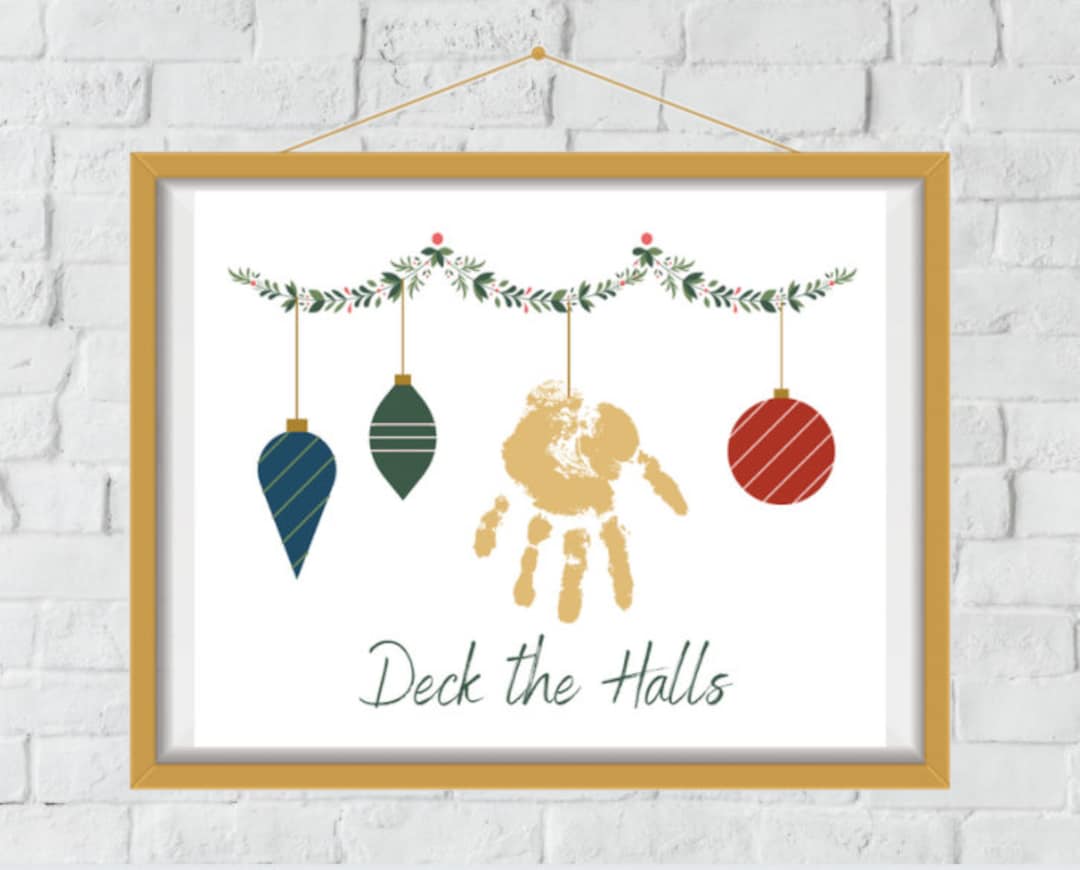 Printable Handprint Art | Christmas Ornaments | Deck the Halls ...