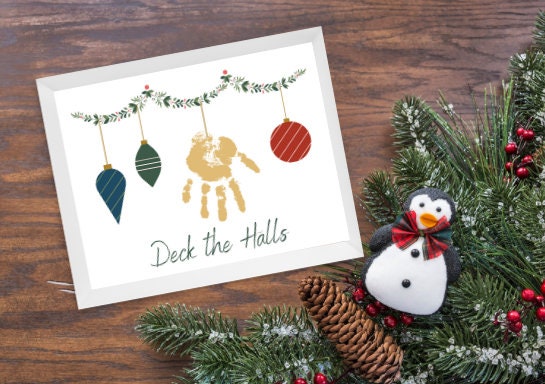 Printable Handprint Art | Christmas Ornaments | Deck the Halls ...