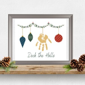 Printable Handprint Art | Christmas Ornaments | Deck the Halls ...