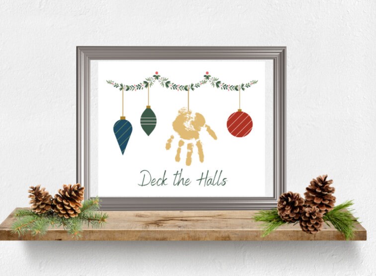 Printable Handprint Art | Christmas Ornaments | Deck the Halls ...