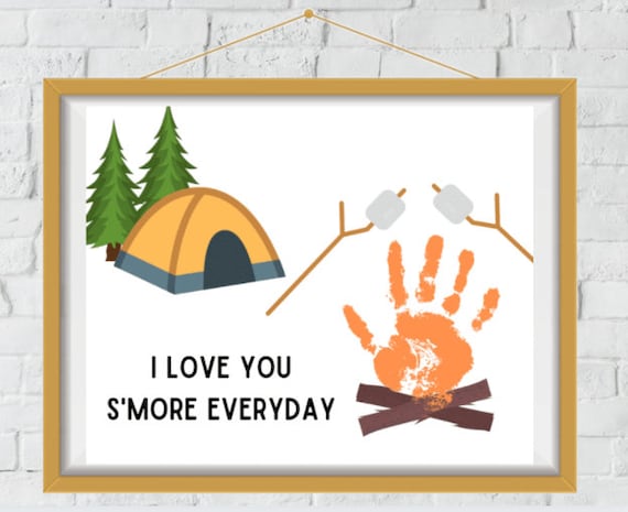 Printable Handprint Art I Love You S'more Everyday - Etsy