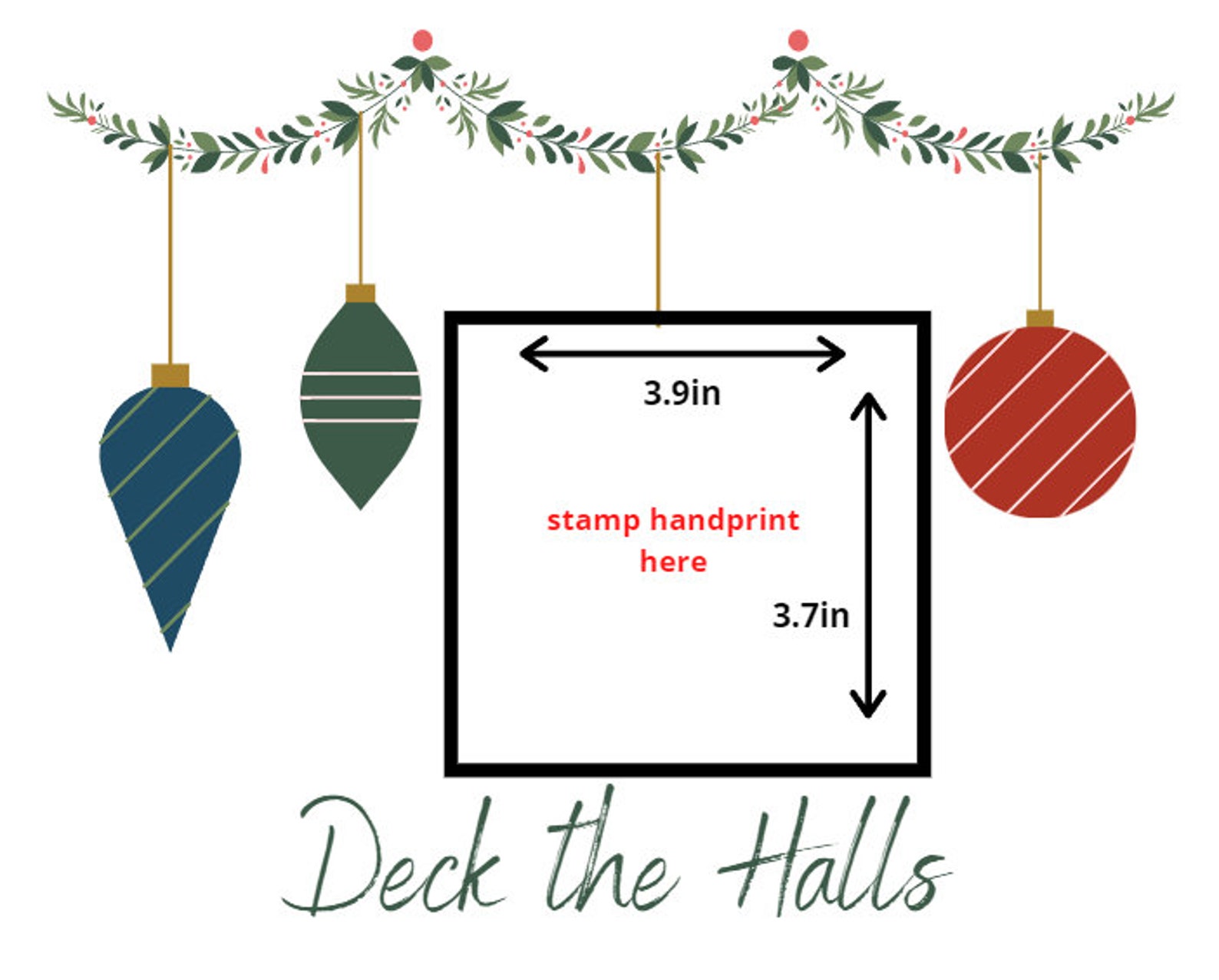 Printable Handprint Art | Christmas Ornaments | Deck the Halls ...