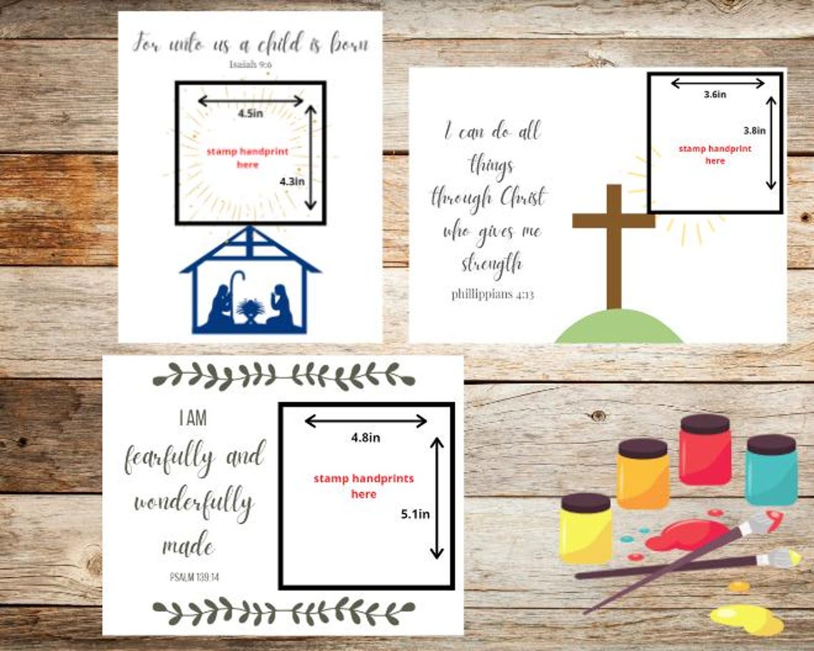Printable Handprint Art Bundle | Bible Verses for Children | Instant ...